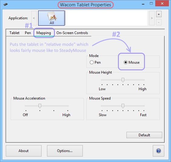 SteadyMouse - Tablet Support
